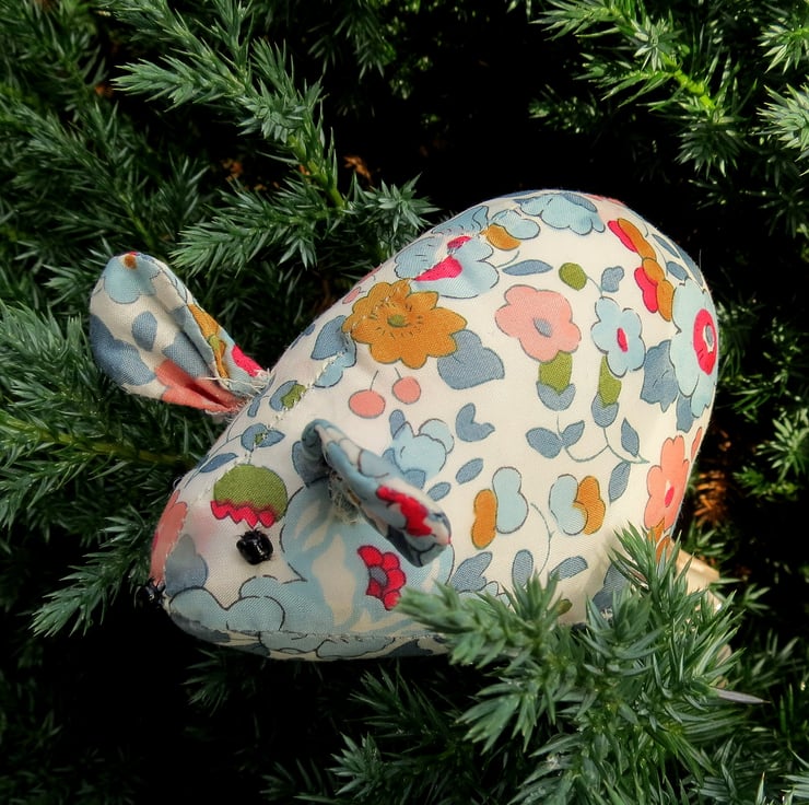Floral mouse. A pin cushion made from Liberty ... - Folksy