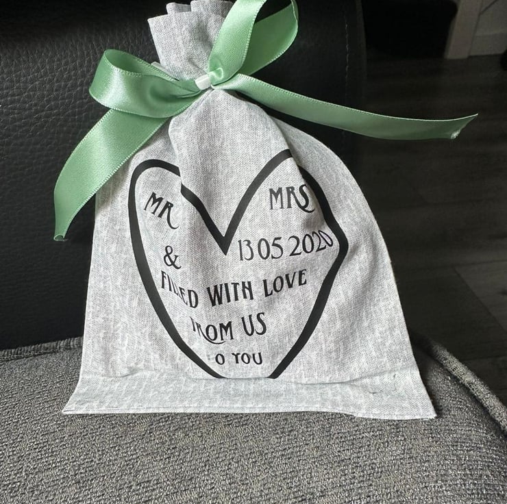 hand made wedding Favour bags or thank you bags - Folksy