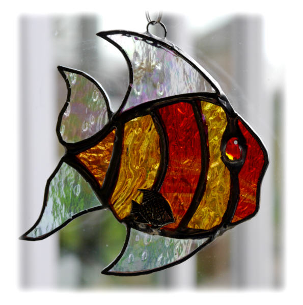 Tropical Fish Suncatcher Stained Glass Handmade... - Folksy