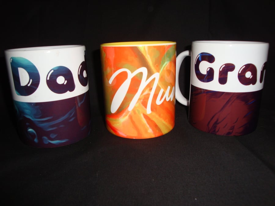 Decorated Mugs - Folksy