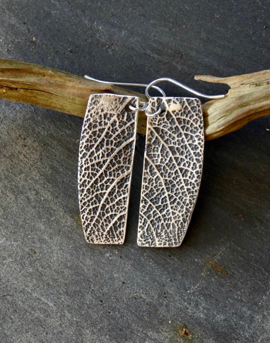 Sage Leaf Earrings, Two Halves Of The Same Leaf. - Folksy