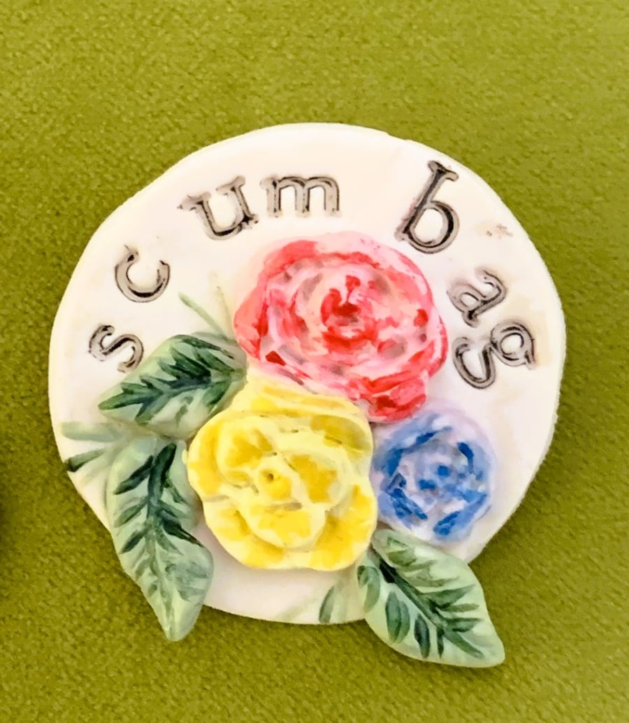 Insult Flowers Pretty Swearing or Rude Brooch B... - Folksy