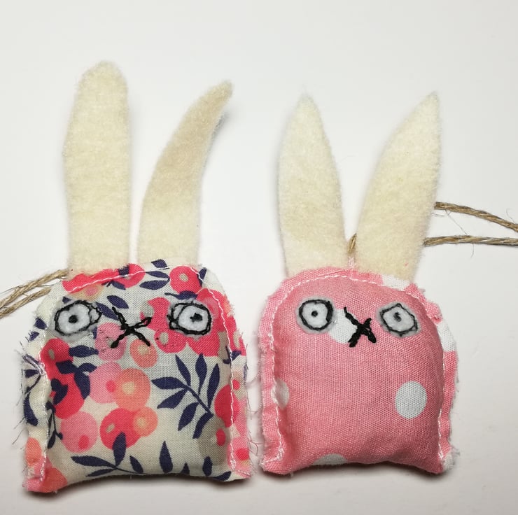 Set of four Lavender Bunnies - Folksy