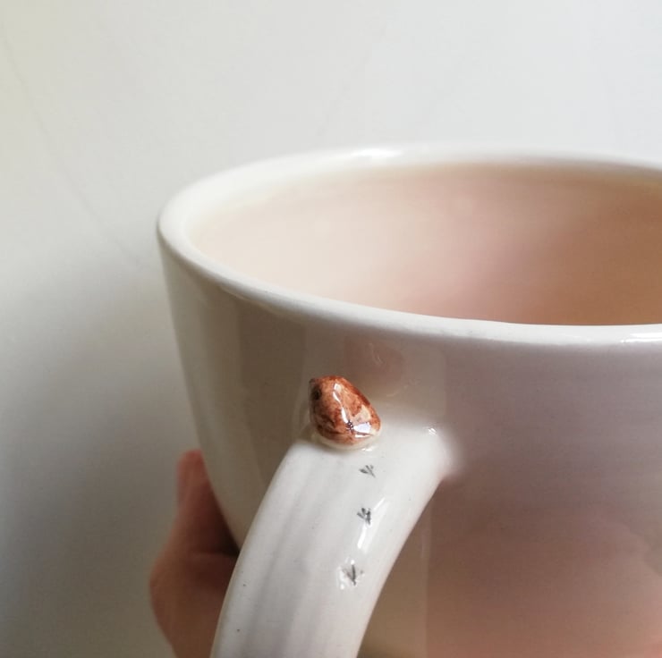 Hand thrown ceramic robin cup with tiny Christm... - Folksy