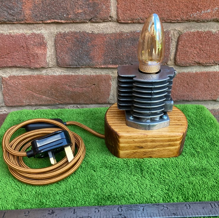 Cylinder Table Lamp, Decorative Upcycled Polish... - Folksy