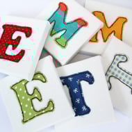 Childrens Name Letters - White - Mini Canvas Nu... - Folksy