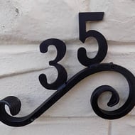 Custom Two Number Plaque........Wrought Iron (F... - Folksy