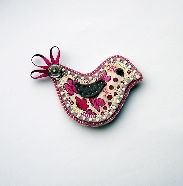 Bird Brooch - Folksy