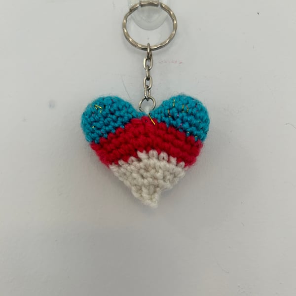 Trans Pride Heart Keyring - Folksy