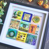 Mixed media assemblage in shadow box frame. - Folksy