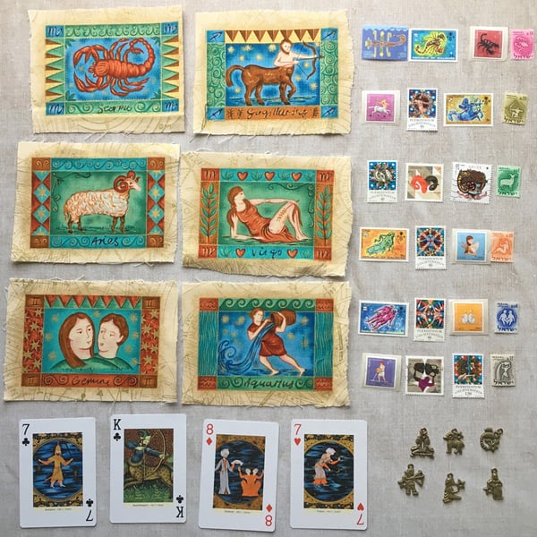 Zodiac craft stash, astrology, zodiac stamps, z... - Folksy