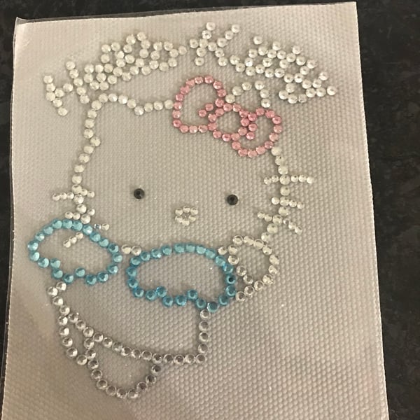 Hotfix Rhinestone Hello kitty angel wings trans... - Folksy