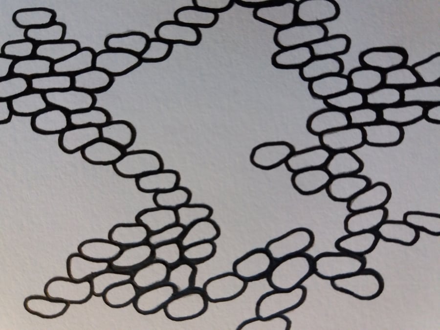 Little Pebbles - small original black and white... - Folksy