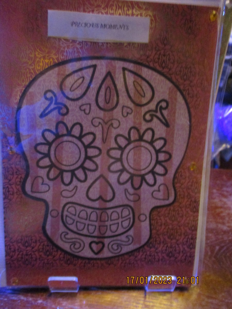 Precious Moments Skull Card - Folksy
