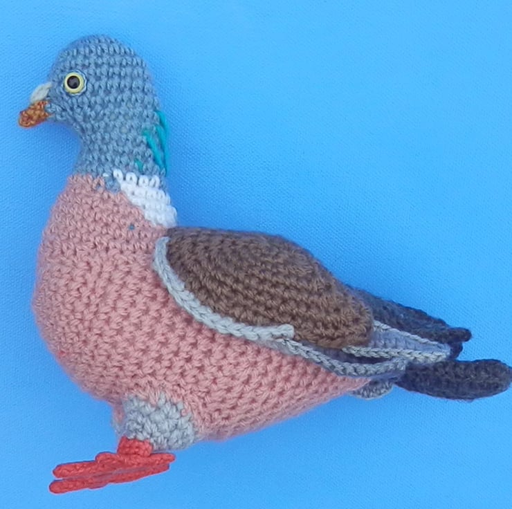 Made -to-Order Crochet Small Wood Pigeon - Folksy
