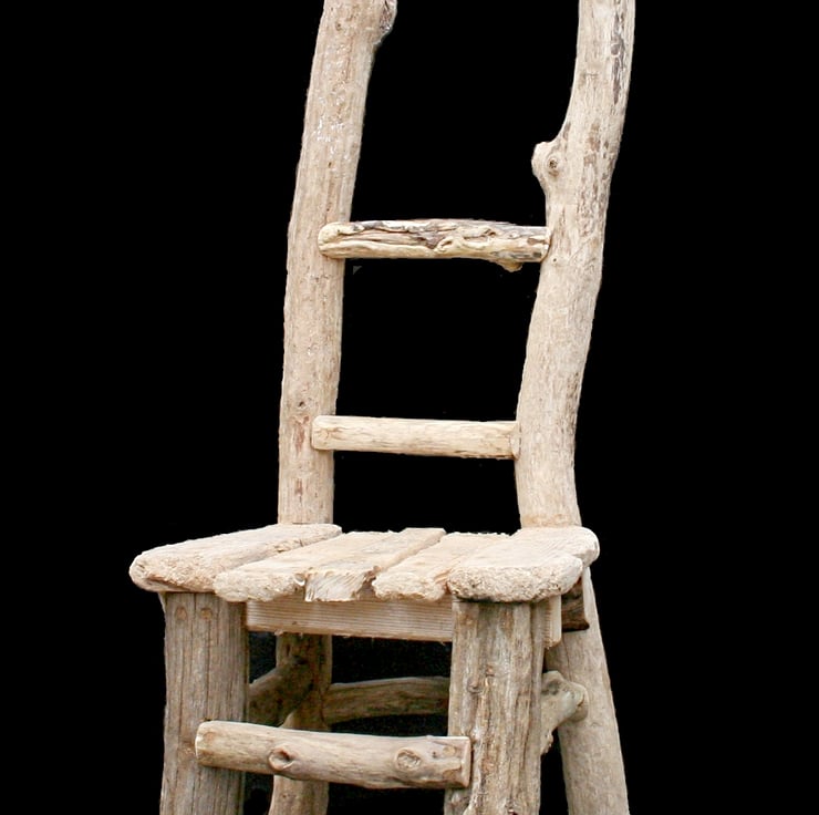 DRIFTWOOD CHAIR chunky, garden indoor chair, dr... - Folksy