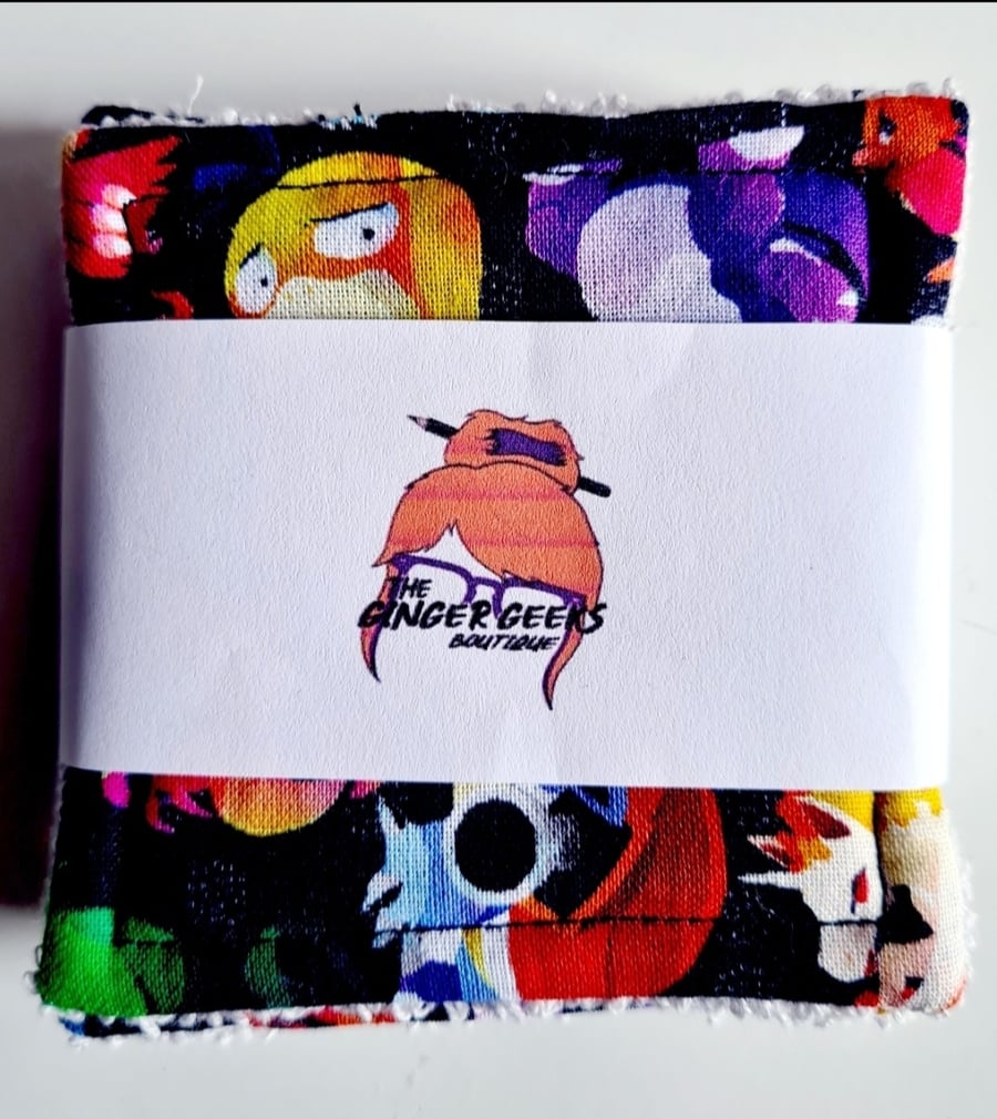 Reusable cotton face pads - pack of 4 - Pokemon... - Folksy