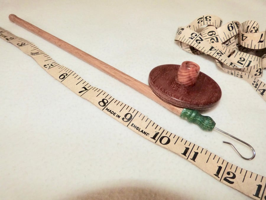 drop spindle in mixed hardwood - Folksy