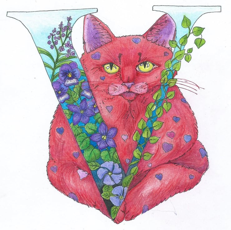 Holly and the Cross-Stitch Cats - Folksy