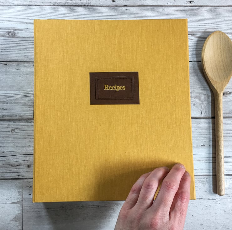 Personalised A5 Mustard Recipe Binder - Folksy