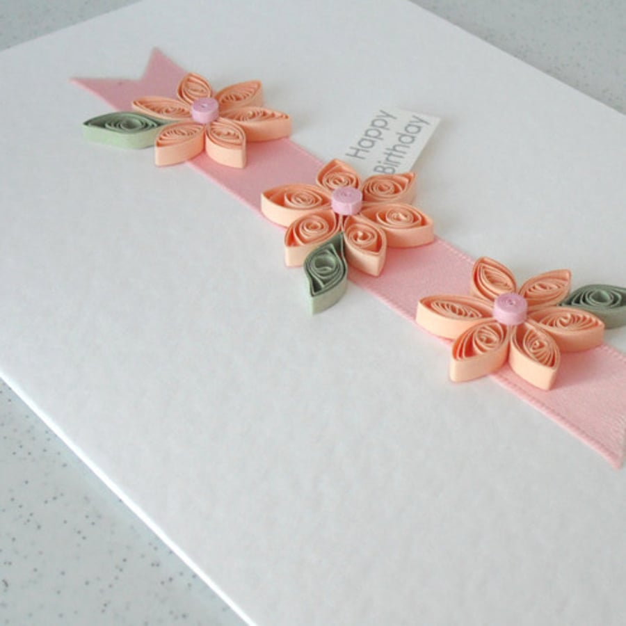 Paper quilling birthday card - Folksy