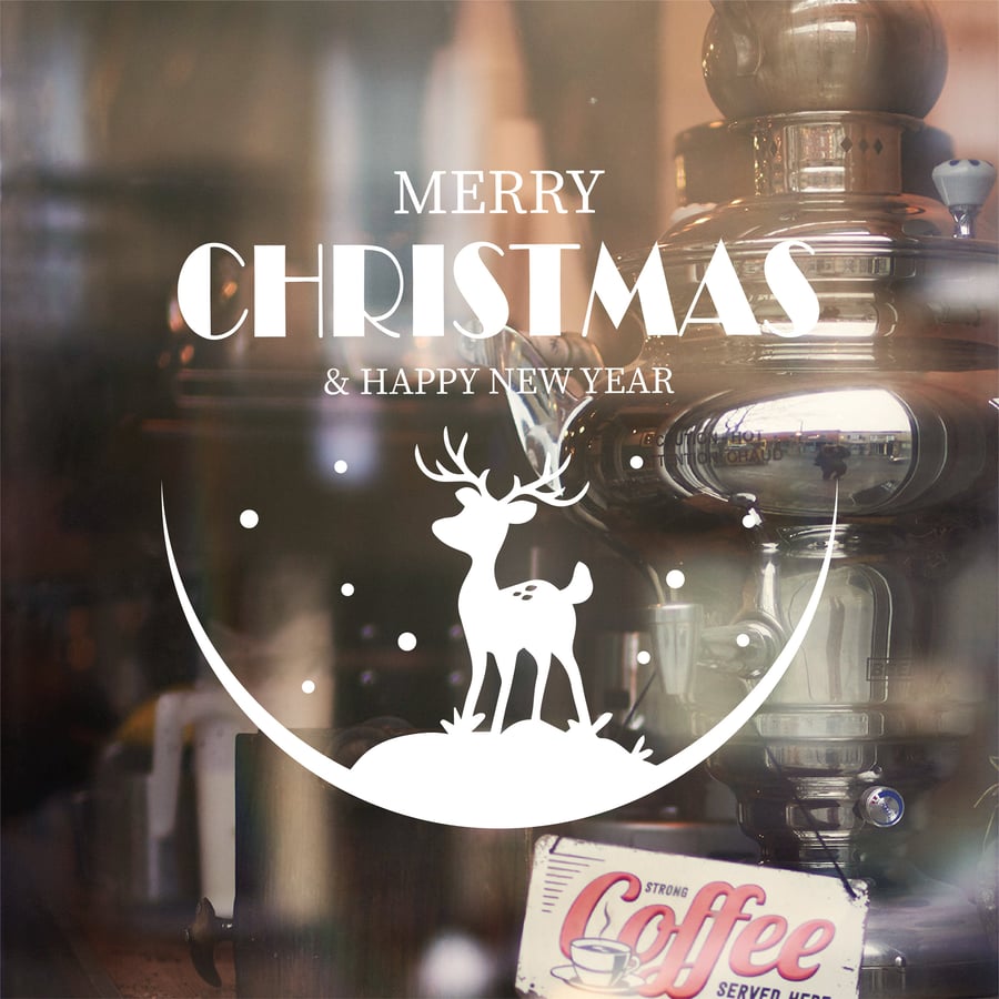 MERRY CHRISTMAS REINDEER - Festive Quote Wall W... - Folksy