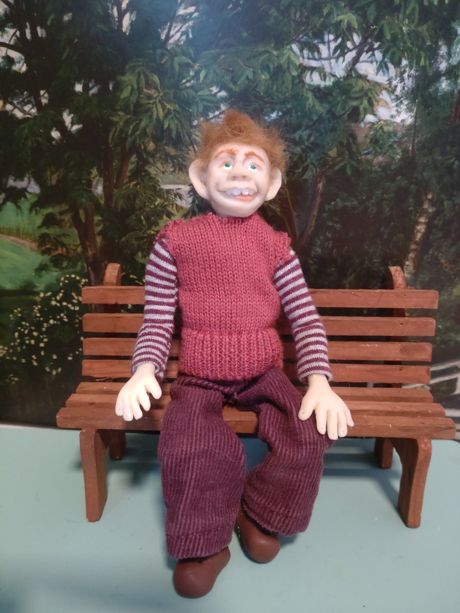 Handmade 1:12 scale doll - Folksy