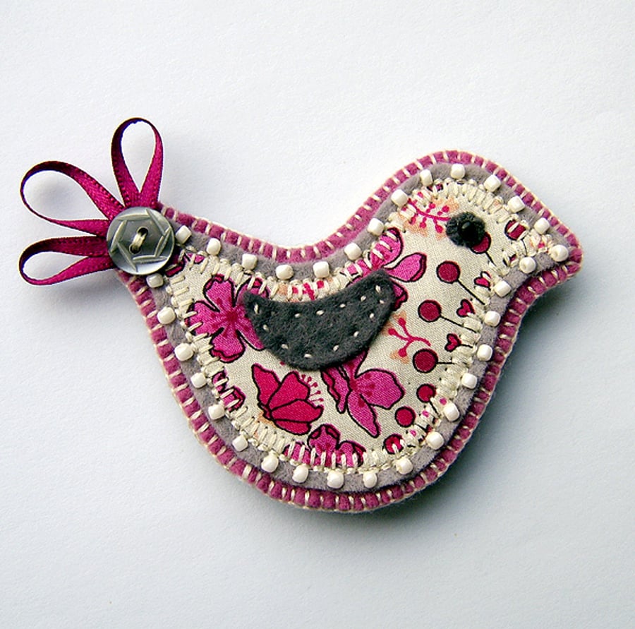 Bird Brooch - Folksy