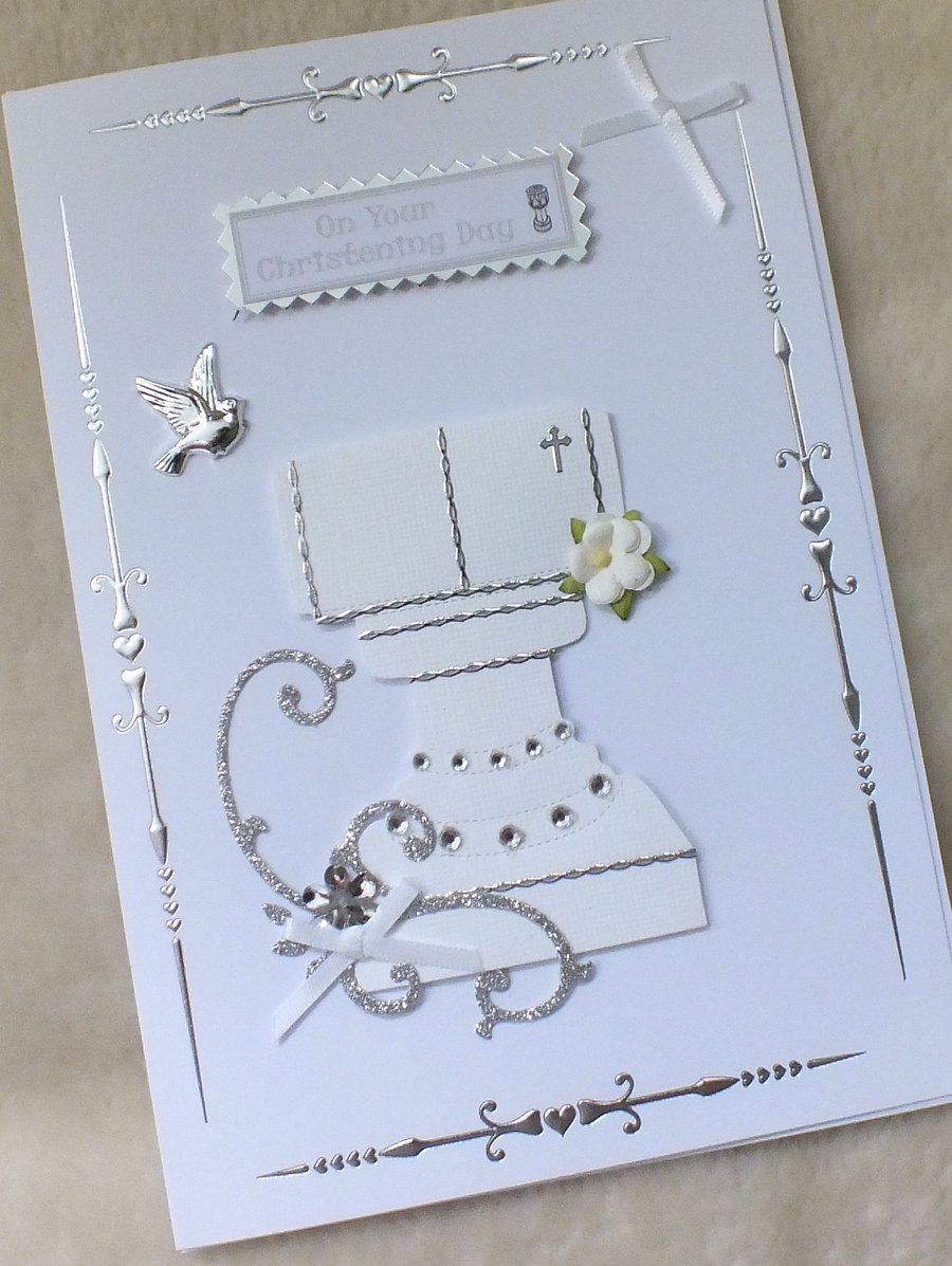 Handmade Christening Card - Folksy