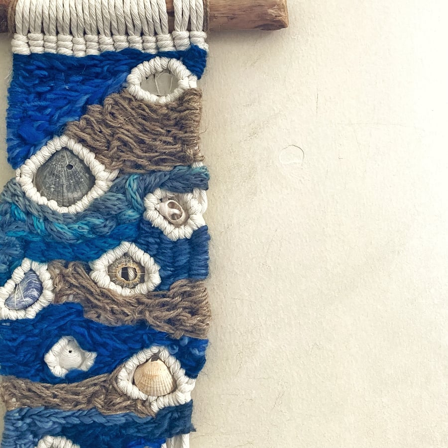 Beach Inspired Seashell Macrame Wall Hanging - Folksy