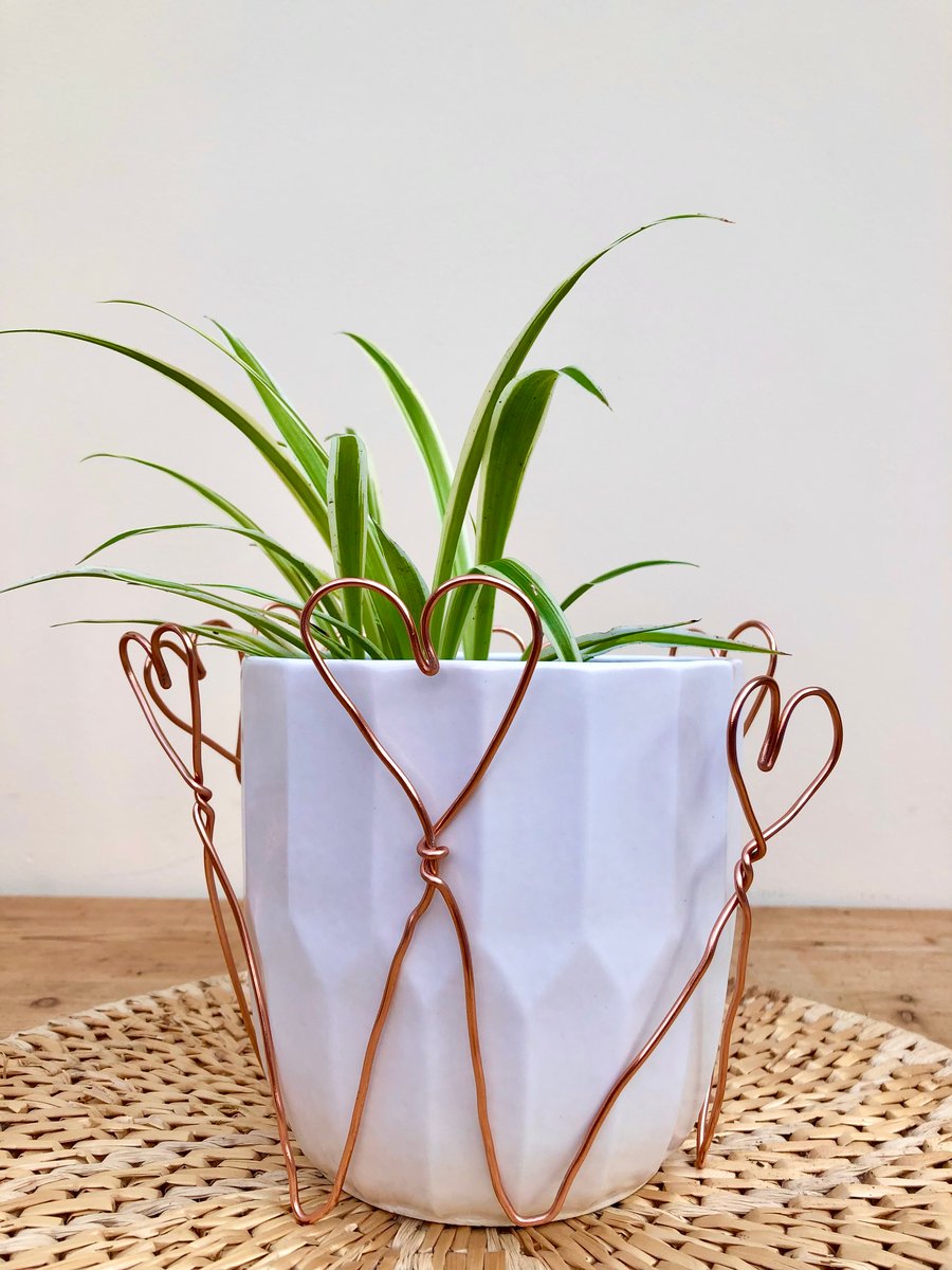 Love Hearts Wire Decoration - Folksy