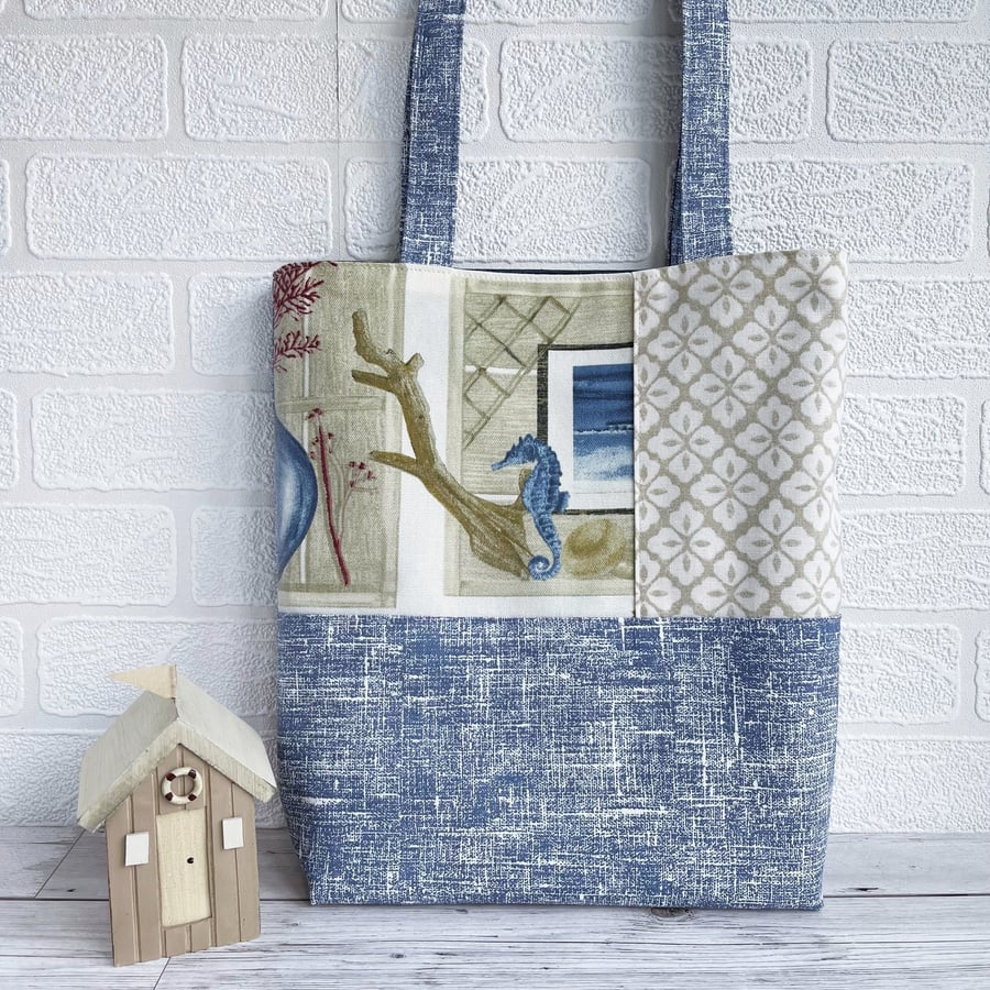 Panelled Beachcomber Tote Bag - Folksy