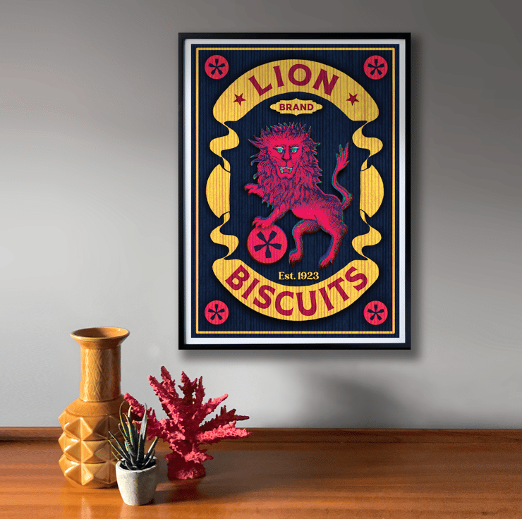 Lion Brand Biscuits Art Print (A4 or A3) - Folksy