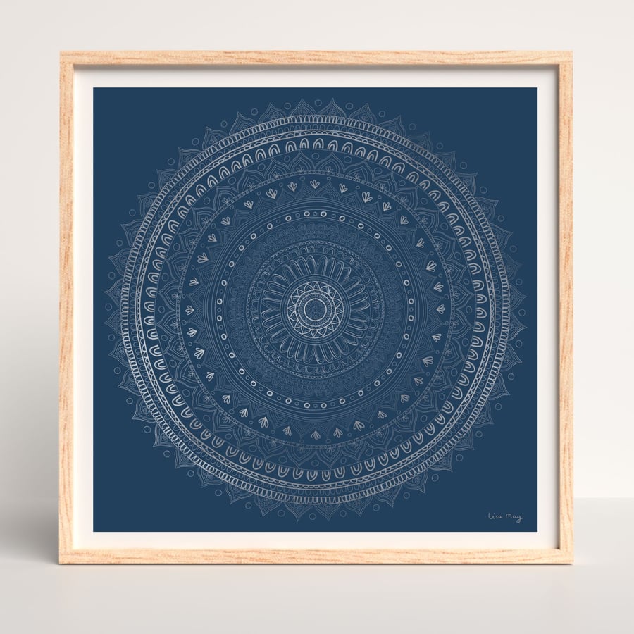 16"x16" poster print - Mandala - Folksy
