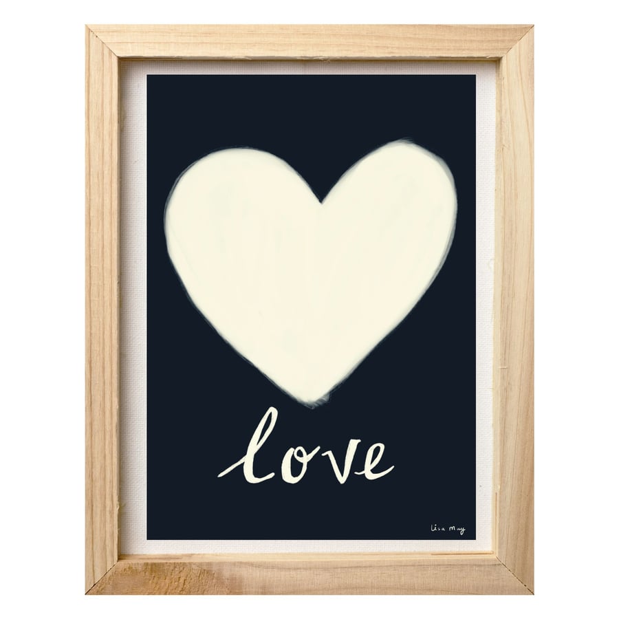 Midnight blue A4 digital nursery art print - Lo... - Folksy