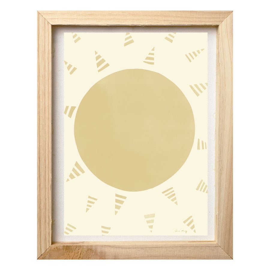 Light yellow A4 digital nursery art print - Sun... - Folksy