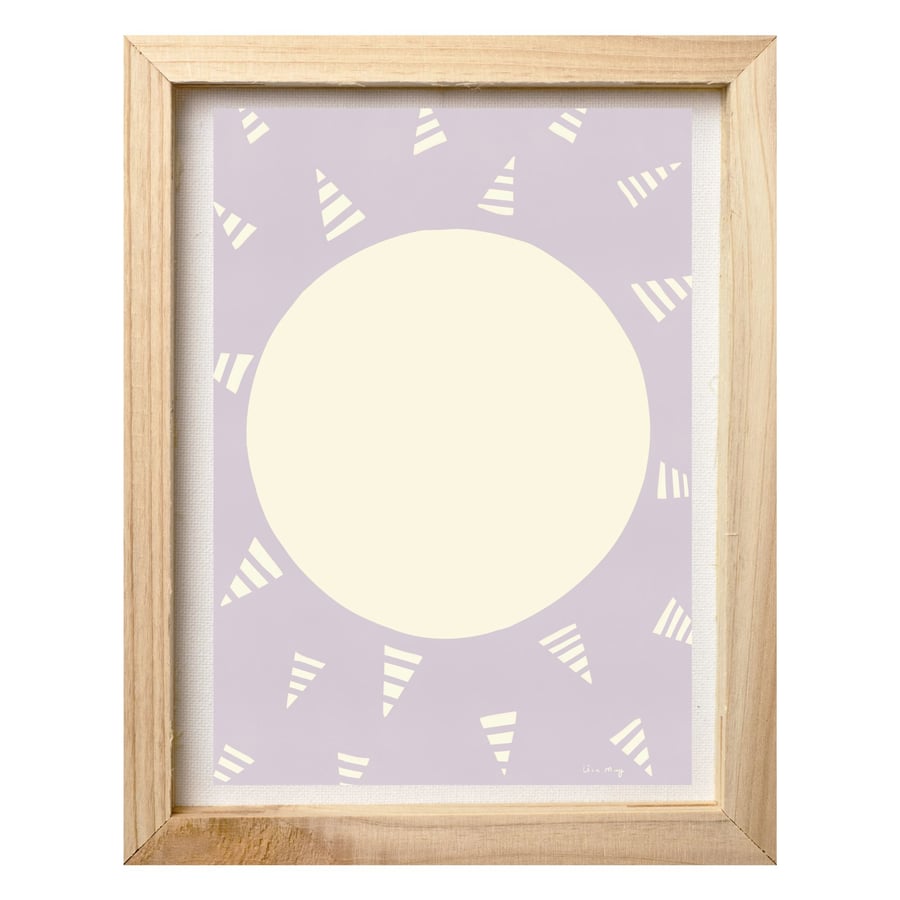 Pastel light purple A4 digital nursery art prin... - Folksy