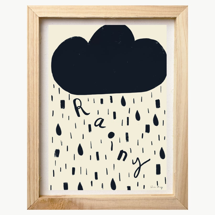 Midnight blue and cream A4 digital nursery art ... - Folksy