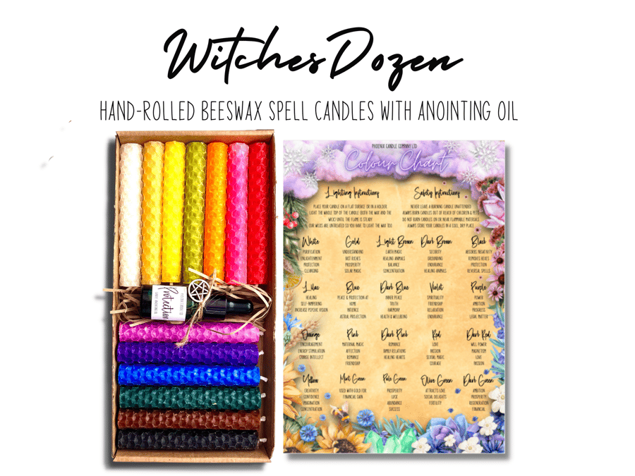 Witches Dozen - 13 Beeswax Spell Candles - With... - Folksy