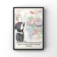 EasyJet Cabin Crew Passport Stamp Print . Fligh... - Folksy