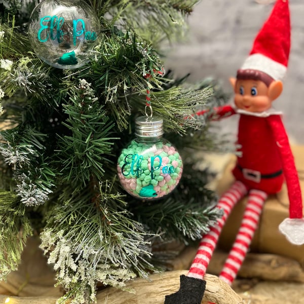 Christmas Bauble, elf poo, fillable bauble, elf... - Folksy