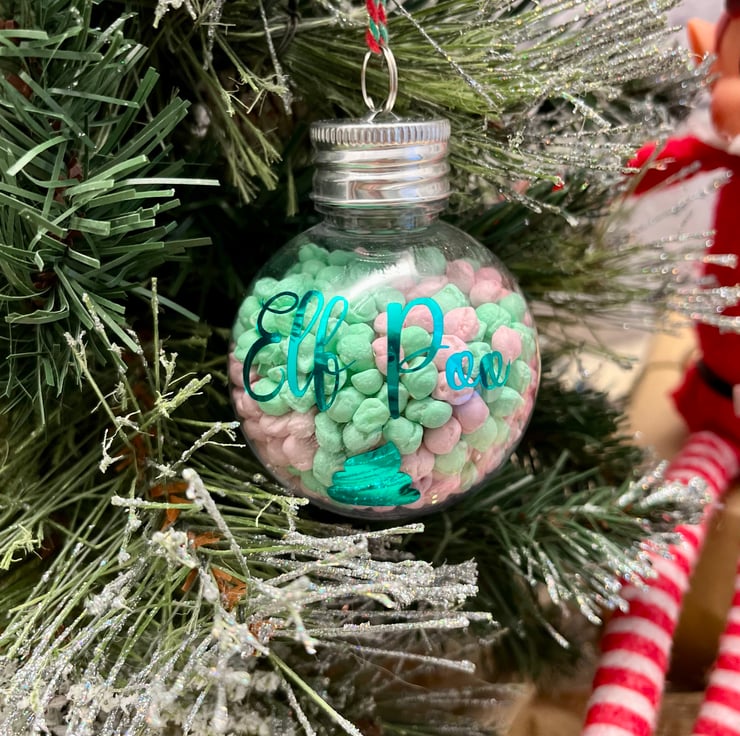 Christmas Bauble, elf poo, fillable bauble, elf... - Folksy