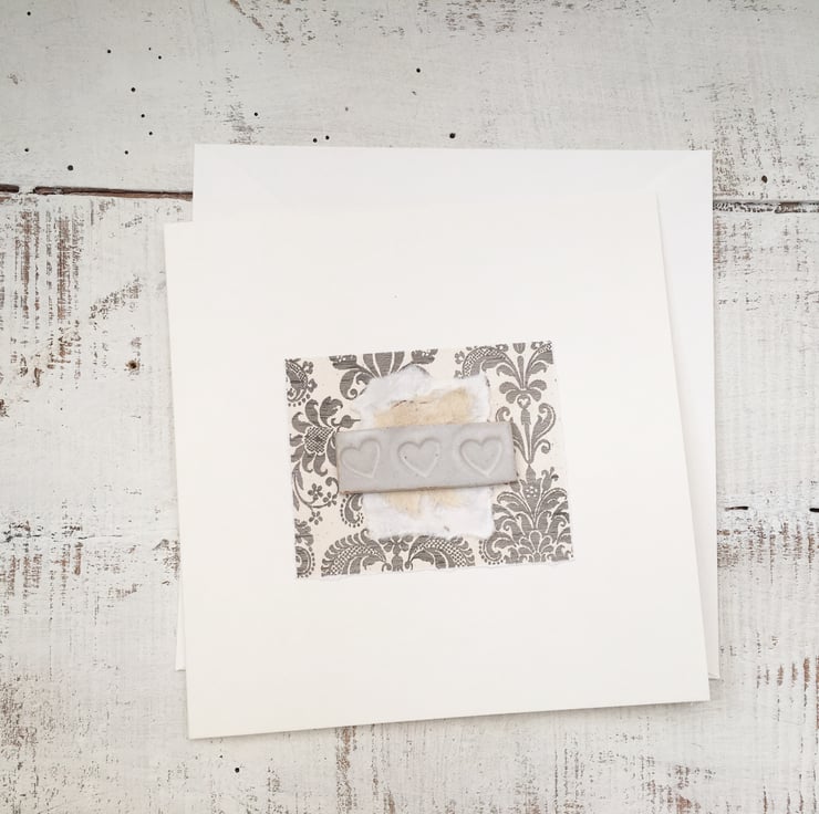 Bespoke hand made greeting card, ceramic card, - Folksy