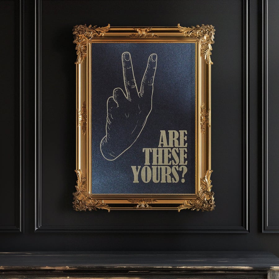 Are These Yours Print, Rude Poster, Rockabilly,... - Folksy