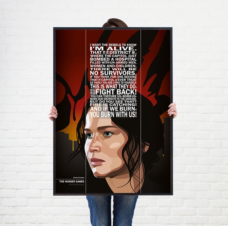 The Hunger Games Movie Poster - Katniss Everdee... - Folksy