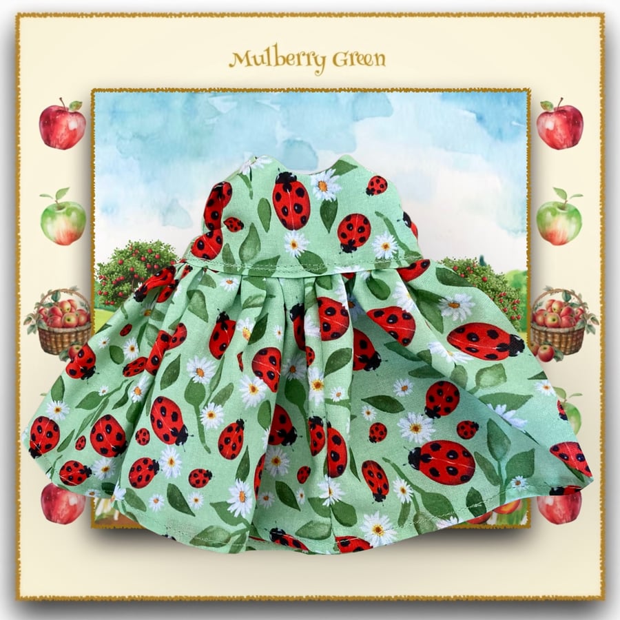 Ladybird Dress with Round Neck - Folksy