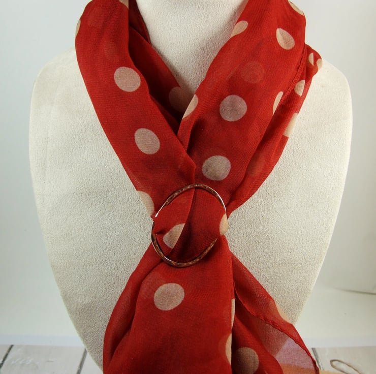 Hammered Copper Scarf Ring, Artisan Buckle for ... - Folksy