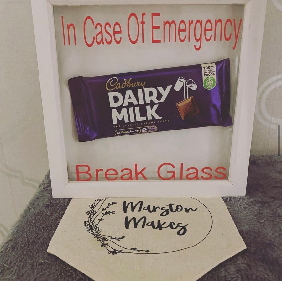 In case of emergency chocolate frame - Folksy