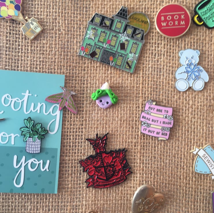 Cornlings polymer clay, handmade, pin badges wi... - Folksy
