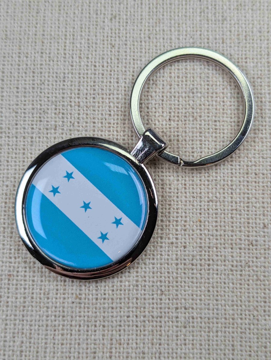 Honduras Flag Keyring - Honduras Flag Keychain - Folksy